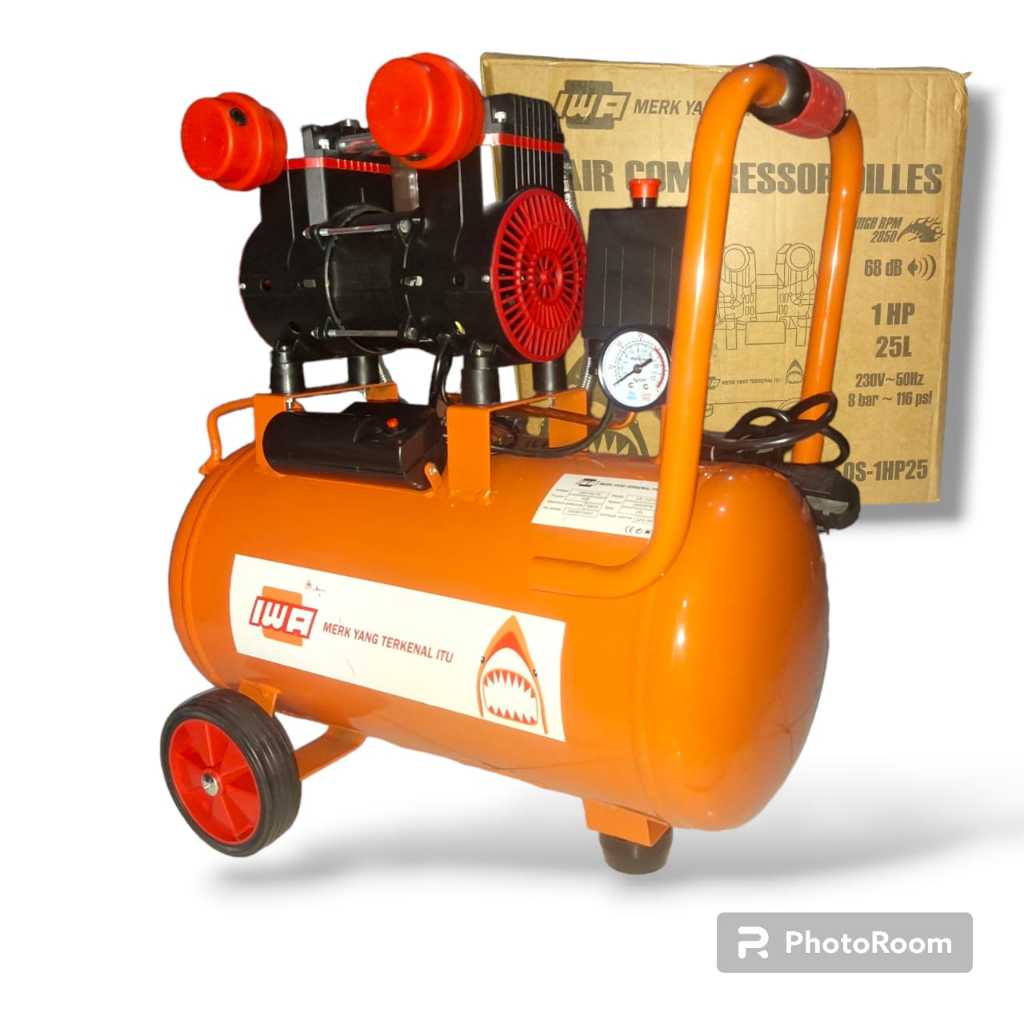 Jual Mesin Compressor Kompresor Oilless Angin 1HP 24L IWA / OL1024 ...