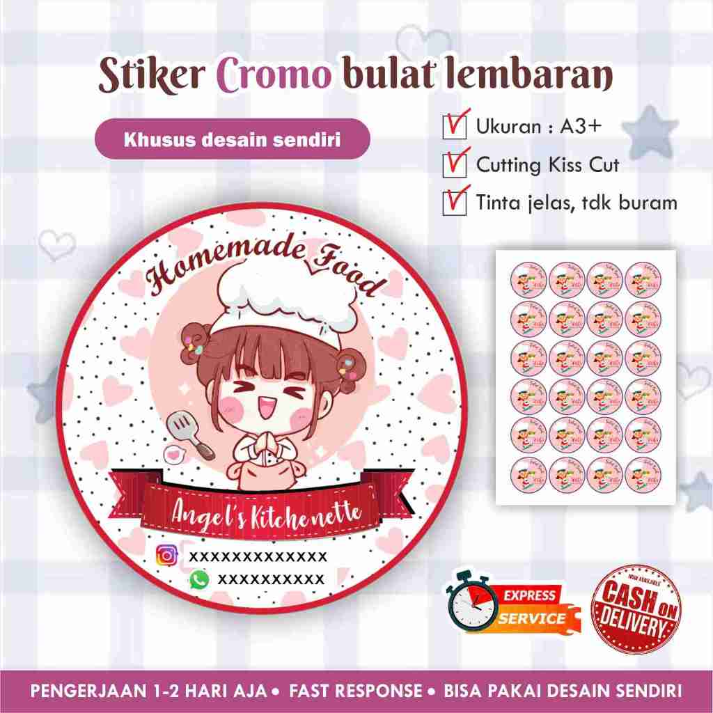 Jual [REMIX] Stiker Cromo bulat Cutting Kiss cut / chromo lembaran ...