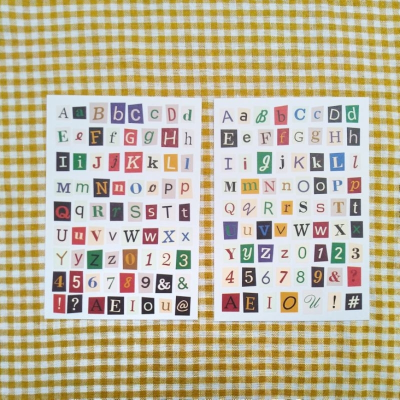 Jual DP073- 2pcs DIY Alphabet Sticker, Ransom Note Sticker (DIY ...