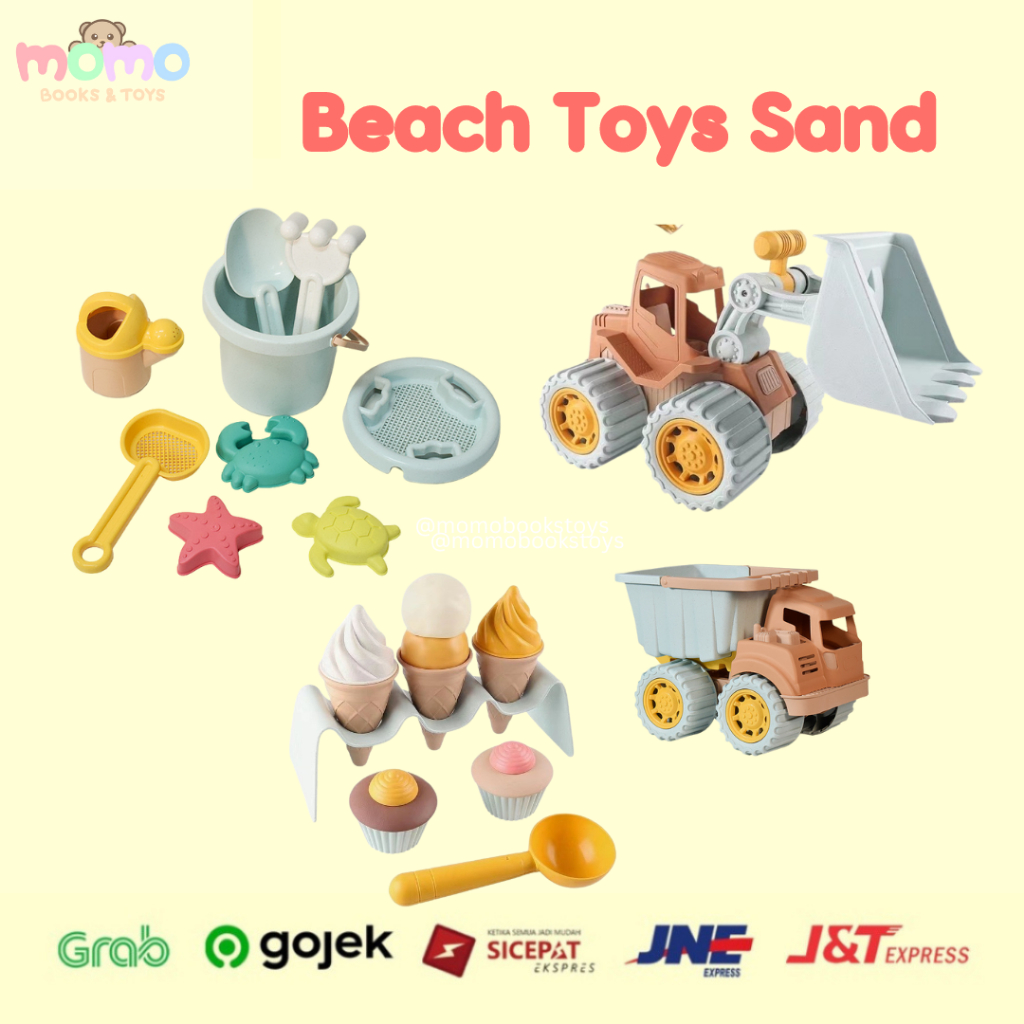 Jual [MOMO] Beach Bucket Sand Toy Set Truck Ice Cream| Mainan Pasir ...