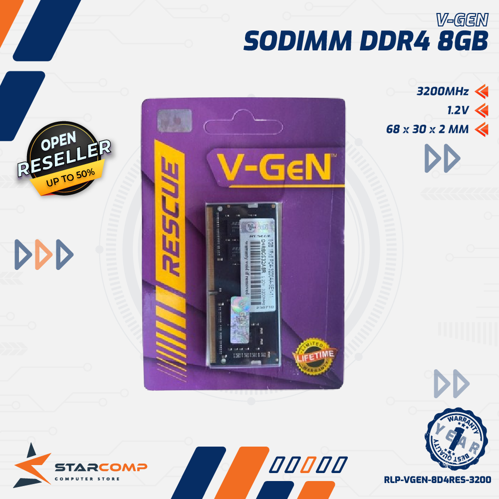 Jual Sodimm V-Gen Rescue 8GB DDR4 3200Mhz PC-3200 Memory Ram Laptop VGen | Shopee Indonesia