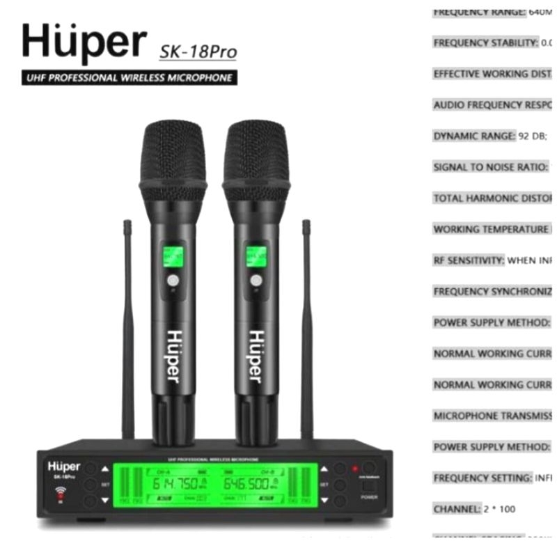 Jual Mic Wireless HUPER SK 18 PRO Original garansi resmi 1 tahun ...