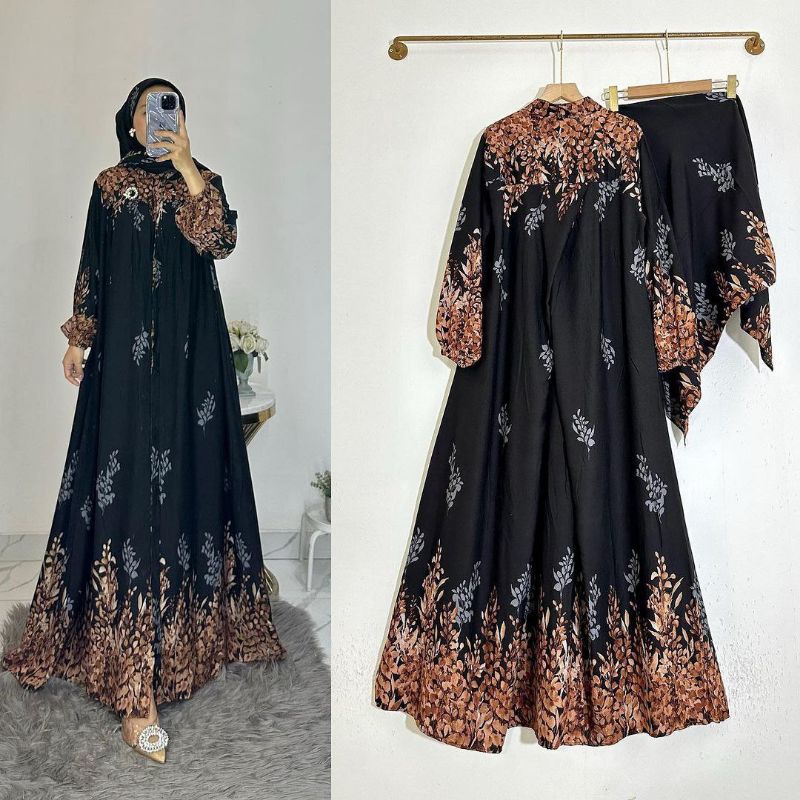 Jual [COD] Amara Gamis Set Hijab Persegi Rayon Diamond Premium Adem ...