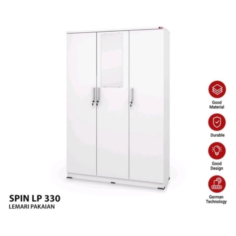 Jual Lemari Putih Particle Board 2 Pintu / Lemari Minimalis Cermin ...