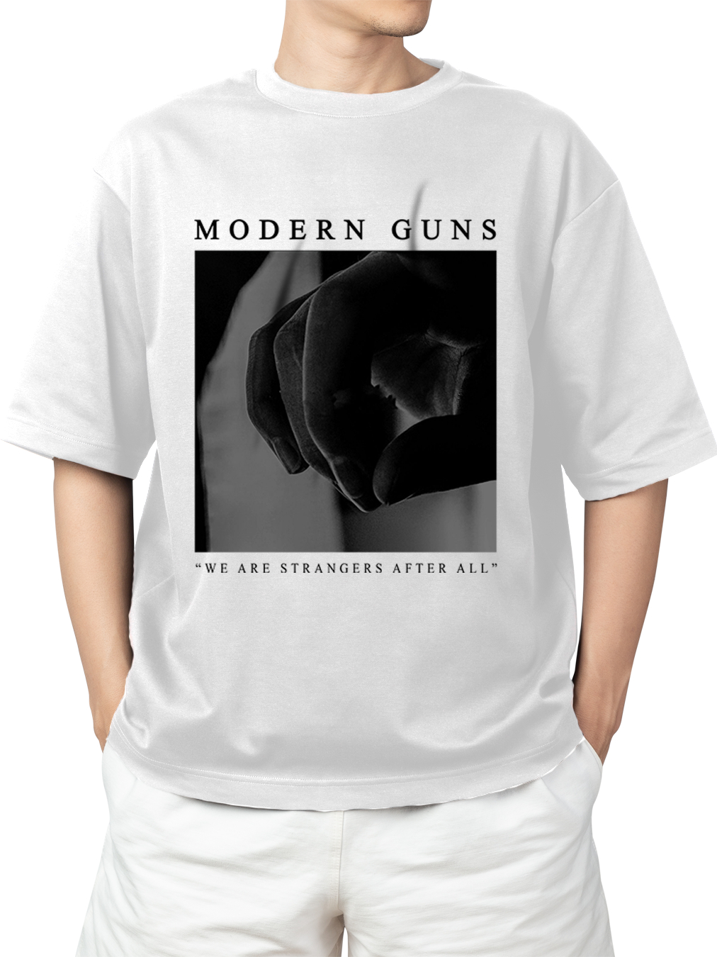 Jual Rockerstar T-shirt Band MODERN GUNS - WE ARE STRANGERS White ...