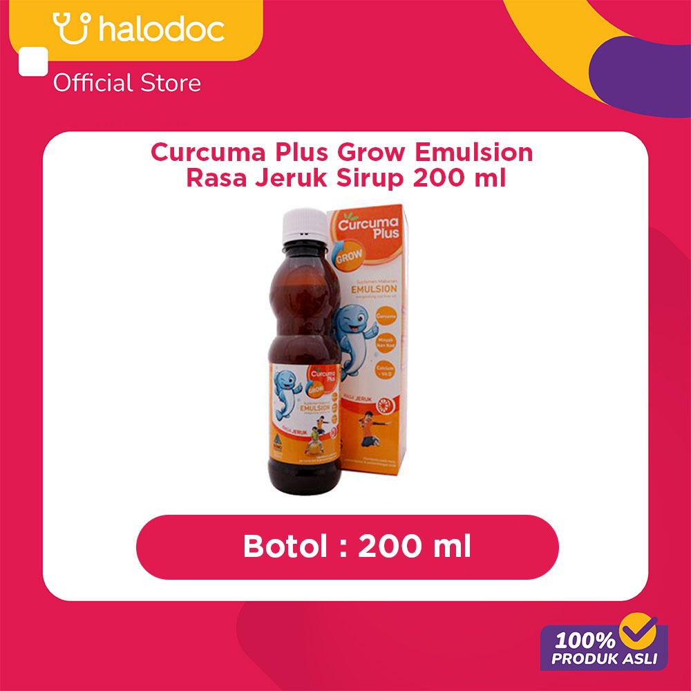 Jual Curcuma Plus Grow Emulsion Rasa Jeruk Sirup 200 Ml | Shopee Indonesia