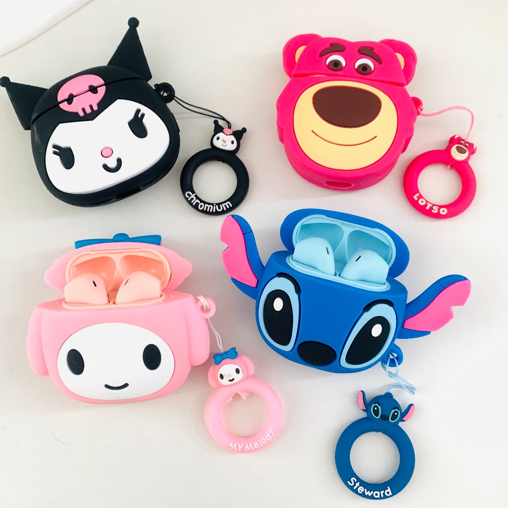 Jual Gotrays I12 Macaron TWS Earphone with 3D Kartun Casing Lucu HIFI ...