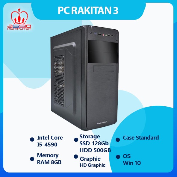 Jual PC Rakitan3 Untuk Kantor atau Sekolah Intel Core i5-4590 RAM 8Gb SSD 128GB HDD 500GB - PC ...
