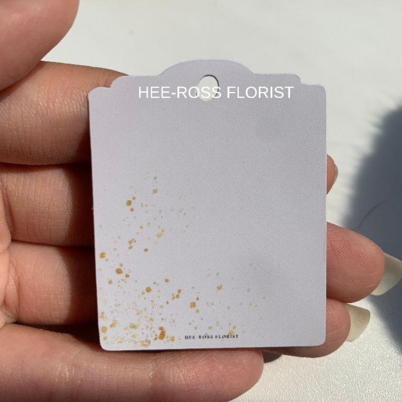 Jual Kartu ucapan bunga / tag bunga / hang tag bunga / kartu ucapan ...