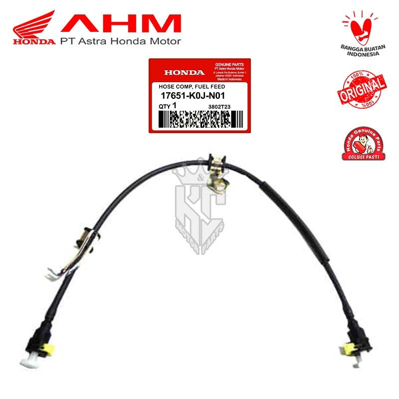 Jual Selang Bensin Injeksi Injector Honda Genio 100% Original AHM 17651 ...