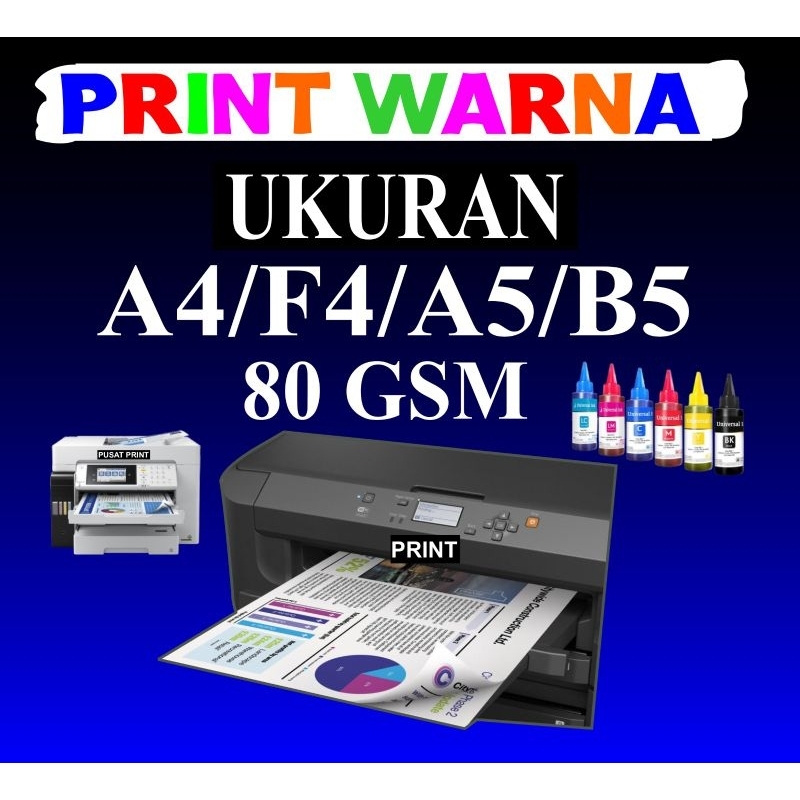 Jual PRINT WARNA A4/LETTER/B5/A5/F4 CETAK BUKU | Shopee Indonesia