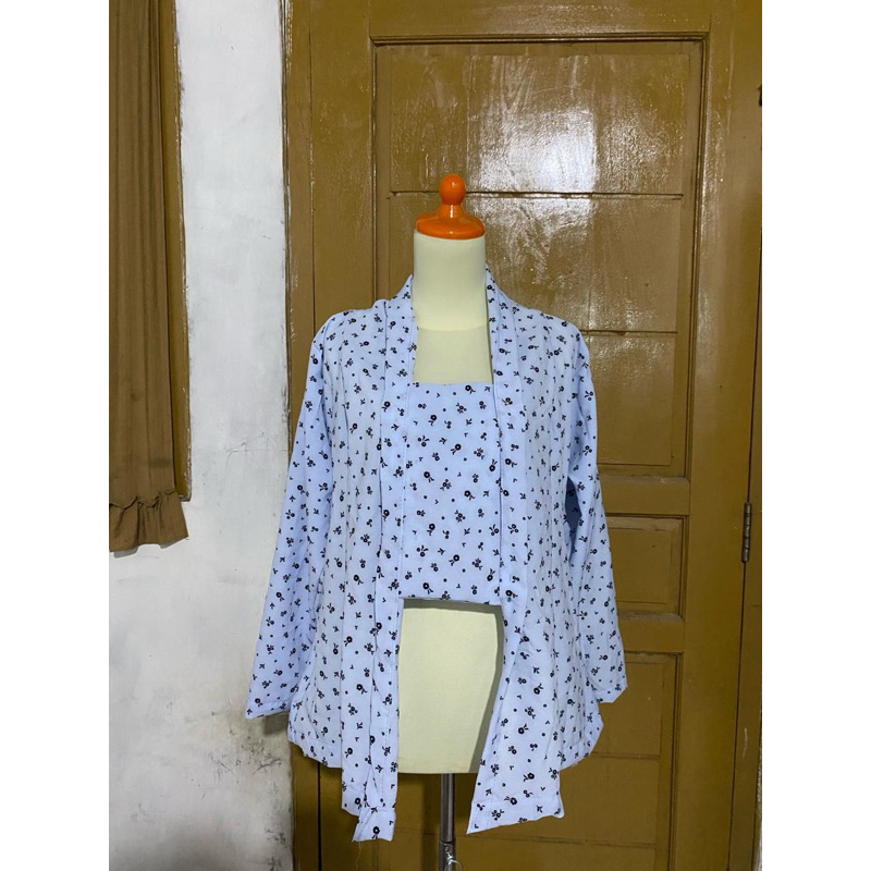 Jual KEBAYA kutu baru nenek jadul sifon silk sunwosh bunga cerah ...