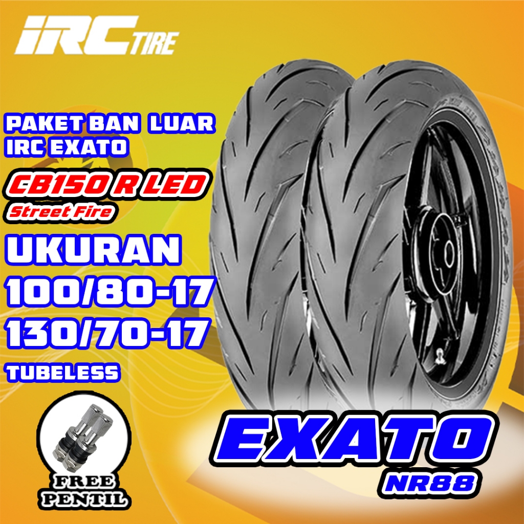 Jual PAKET MUDIK BAN LUAR DEPAN BELAKANG IRC EXATO NR88 HONDA CB150 R ...