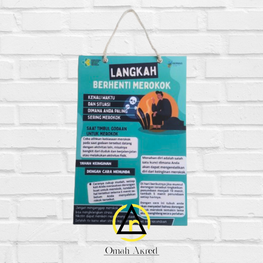 Jual Hard Poster Langkah Berhenti Merokok - Hard Poster Stop Merokok ...