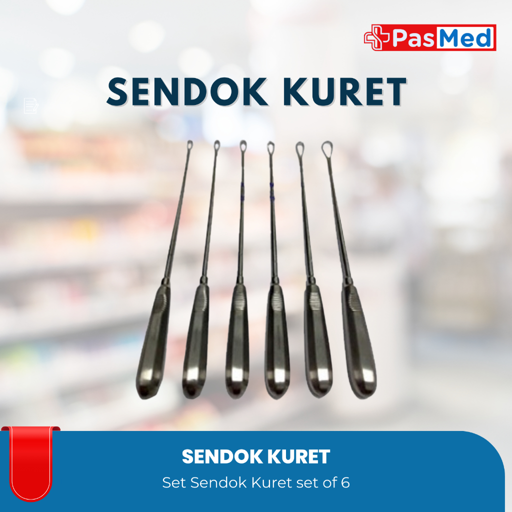 Jual SET SENDOK KURET 6 / Sims Uterine Curette Set of 6 / Sendok Kuret ...