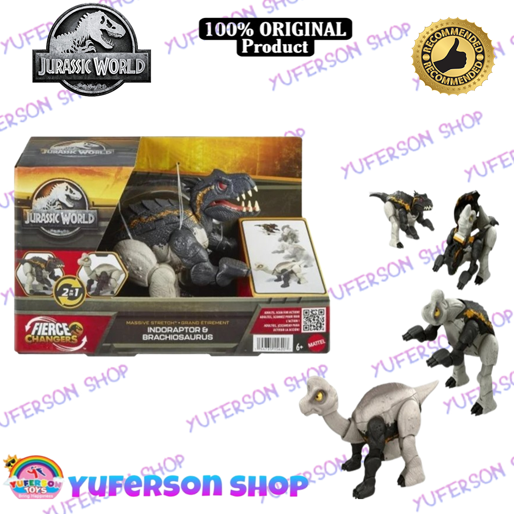 Jual Jurassic World Fierce Changers Indoraptor To Brachiosaurus HPD33 ...