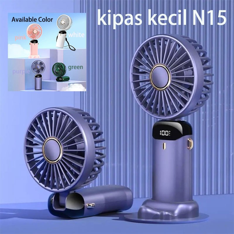 Jual Kipas Portabel Mini 2024 N15 Kipas Listrik 10000MAh Tampilan LED ...