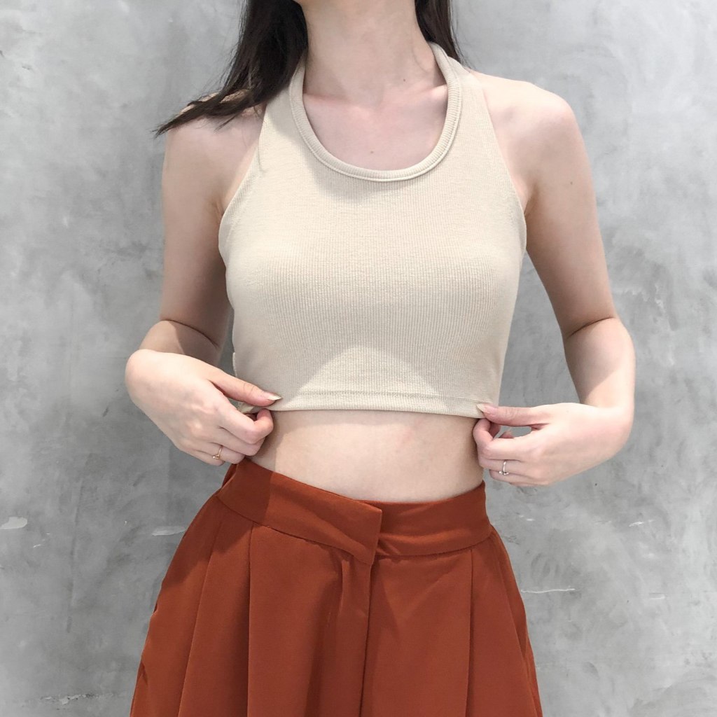 Jual Lotus Keiya Halter Tanktop Atasan Wanita Halter Neck Crop Top