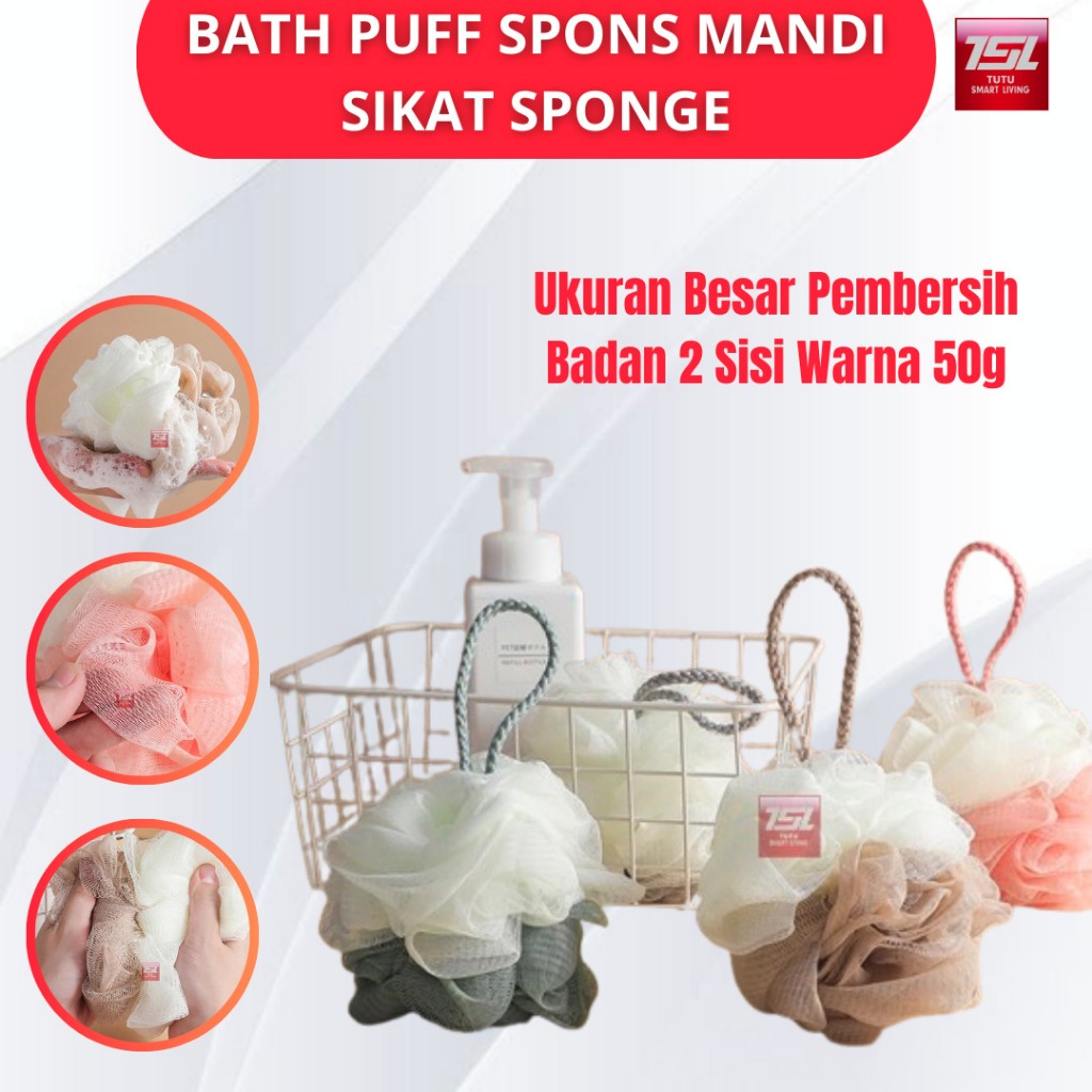Jual TUTU Bath Puff Spons Mandi Ukuran Jumbo Sikat Sponge Mandi Jaring ...