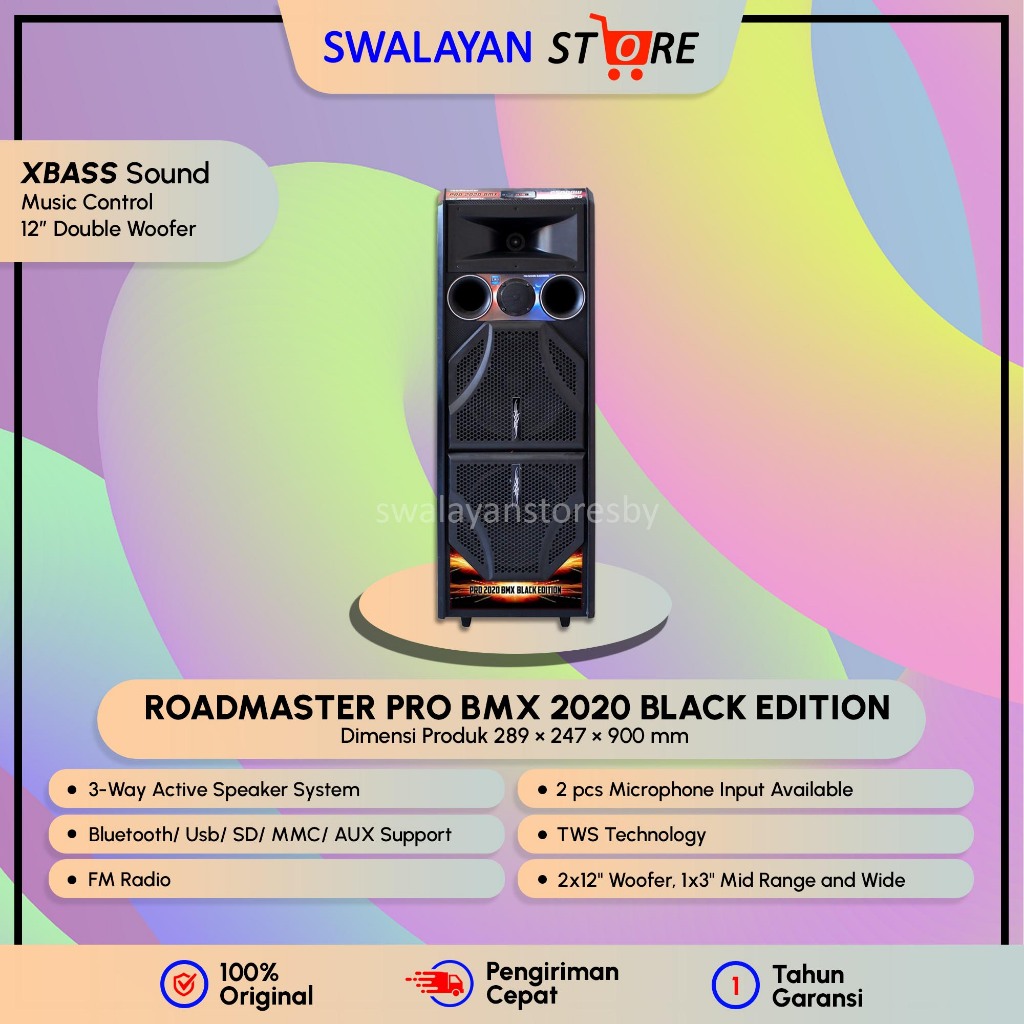 Jual SPEAKER ROADMASTER PRO 2020 BMX BLACK EDITION | Shopee Indonesia