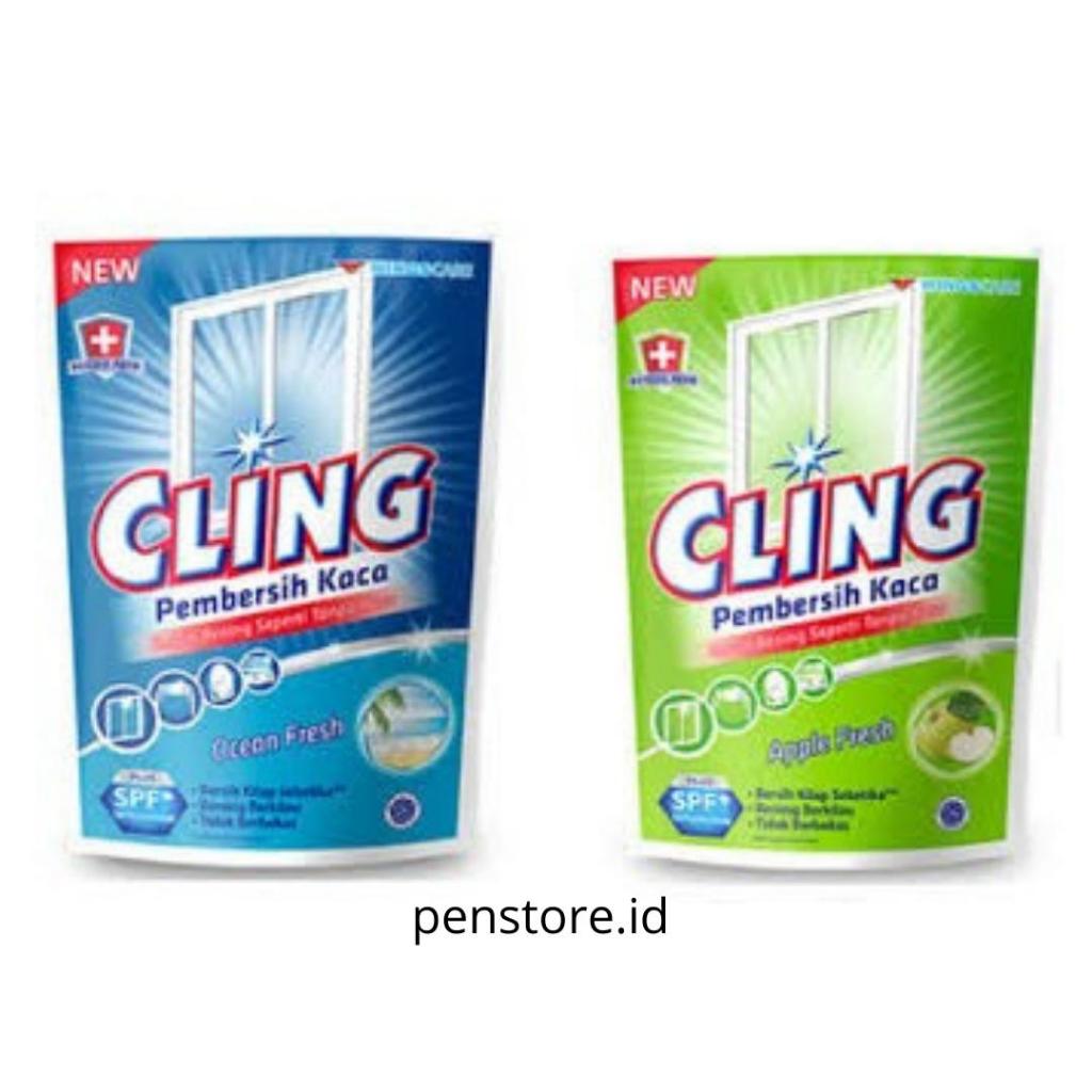 Jual (pcs) Cling Refil Pembersih Kaca 425ml / Glass Cleaner Pouch ...