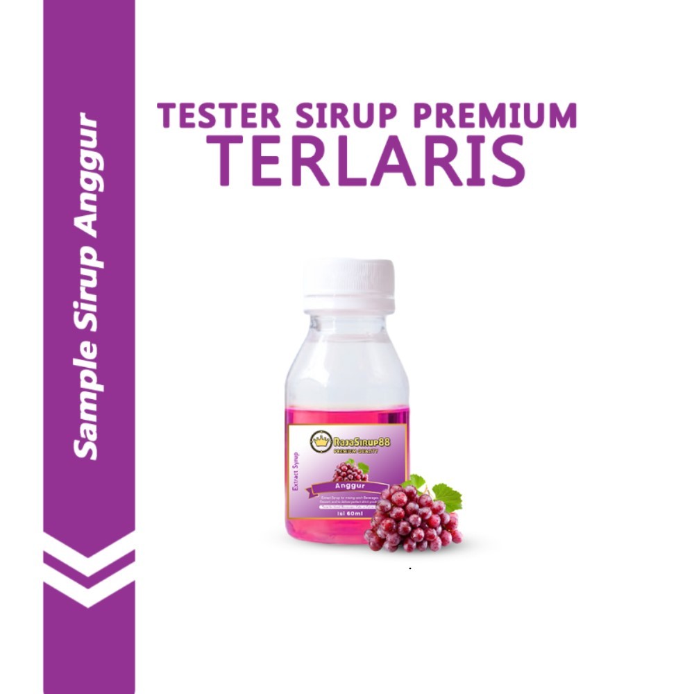 Jual Sample Sirup Premium Rasa Anggur / Grape Tester Minuman Sirop ...