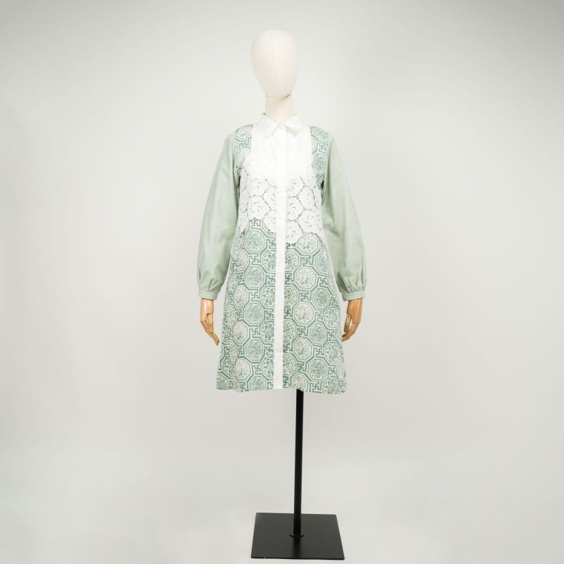 Jual Set Family Raya Collection Camellia Lace Katun hijau | Shopee ...