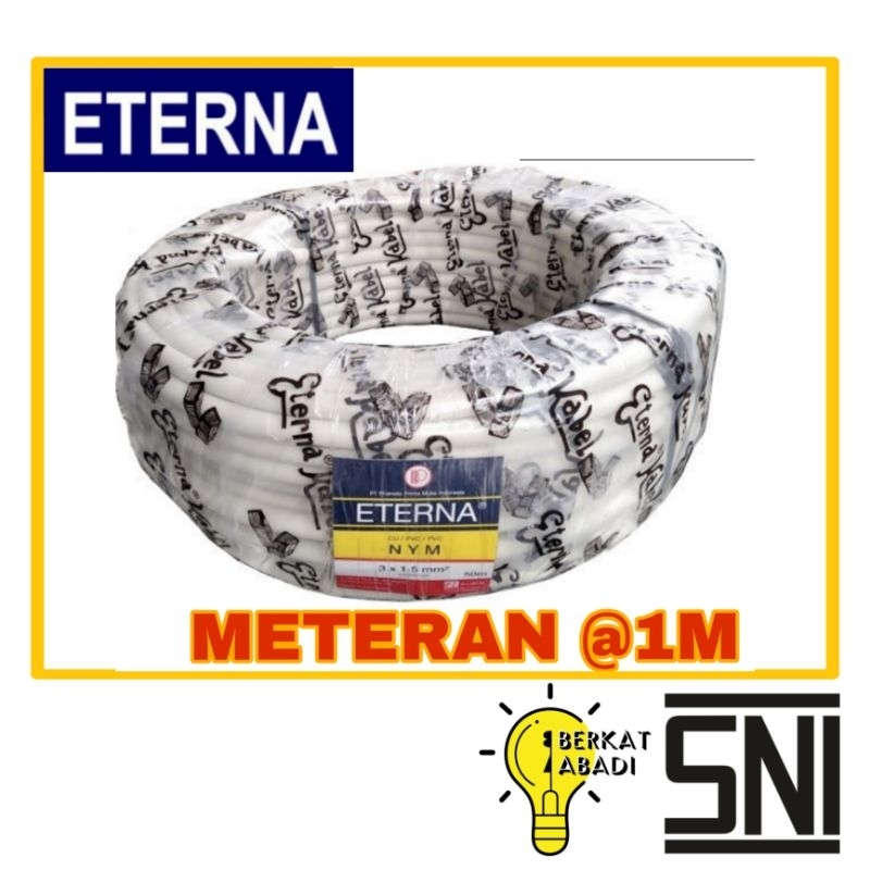 Jual KABEL ETERNA NYM 3 X 1,5 METERAN | Shopee Indonesia