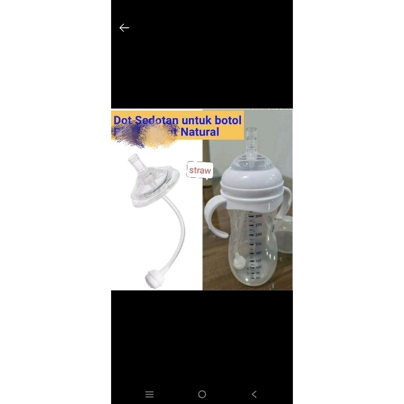 Jual sedotan pengganti dot botol natural / dot sedotan botol wideneck / selang sedotan murah ...
