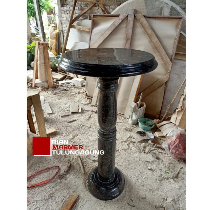 Jual Meja Bar Kecil bahan Marmer Hitam Gray | Shopee Indonesia