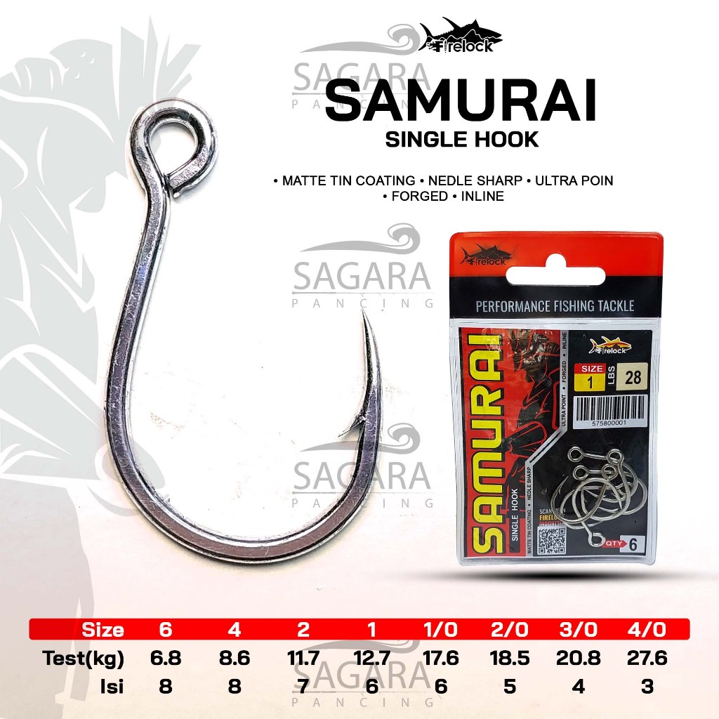 Jual Single Hook FireLock Samurai Kail Pancing Kail Minnow Kail Metal ...