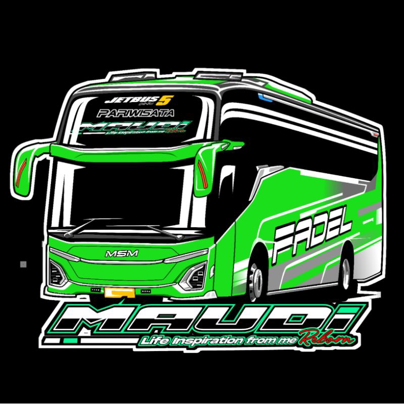 Jual Sticker Bus MAUDI JET BUS 5 MSM ASYROF / Sticker Hologram | Shopee Indonesia