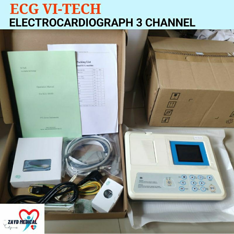 Jual ECG/ EKG 3 CHANNEL VI TECH/ ECG 3 CHANNEL | Shopee Indonesia
