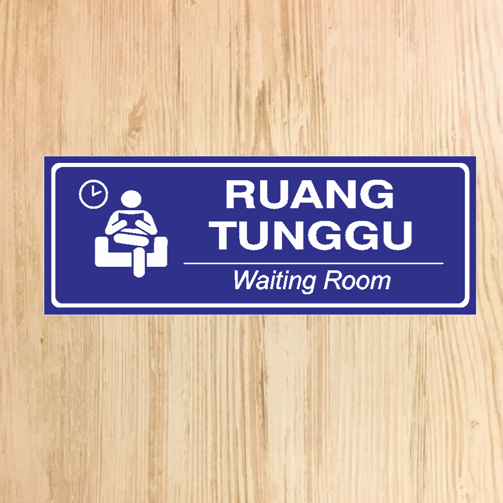 Jual Stiker Ruang Tunggu | Stiker Nama Ruang Kantor dan Instansi ...