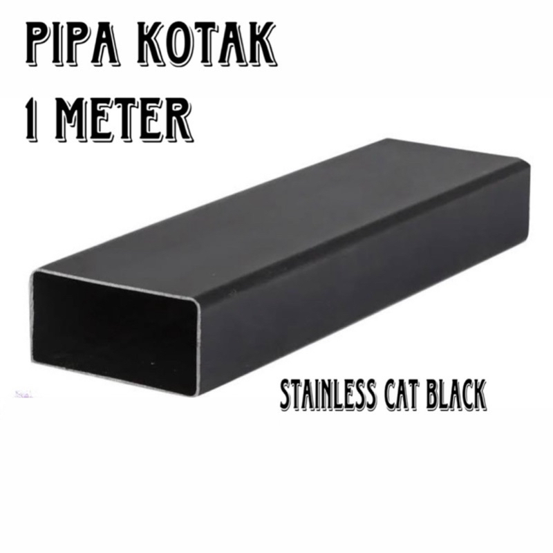 Jual Pipa Kotak Stainless Cat BLACK 100 cm | Pipa Kotak Display | Besi ...