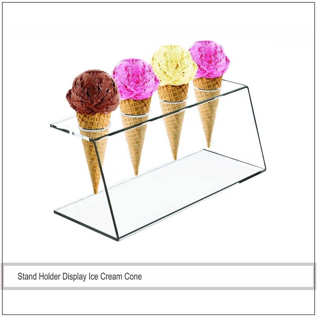 Jual Stand Holder Display | Akrilik Rak Ice cream Cone | Display ...