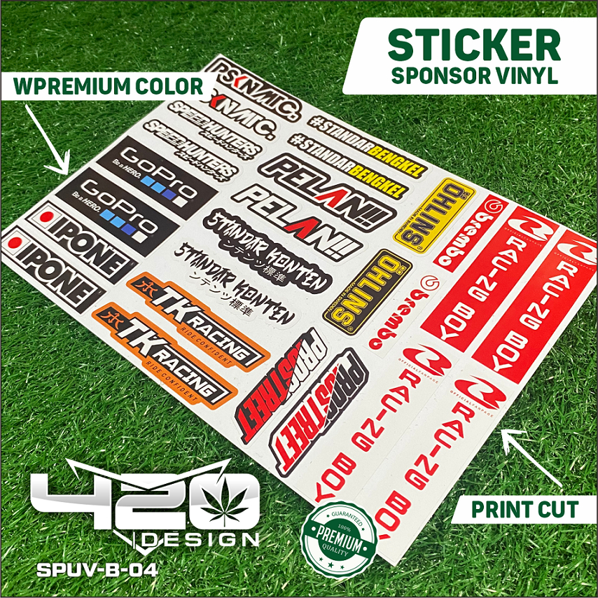 Jual Stiker Racing 1 Pack - Stiker Sponsor Stiker Helm Stiker Motor ...