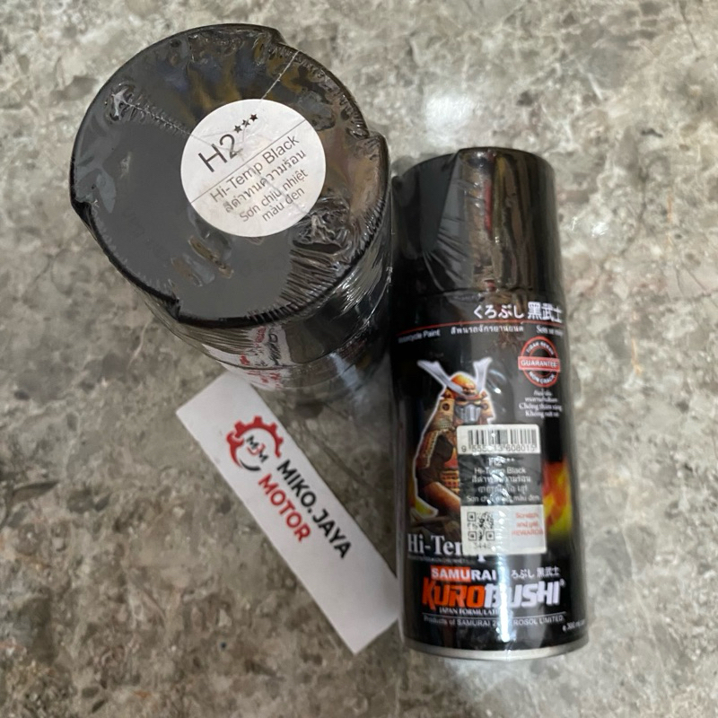 Jual PILOK PILOX PYLOX CAT SEMPROT SAMURAI [300ML] ANTI PANAS HI-TEMP BLACK H2*** | Shopee Indonesia