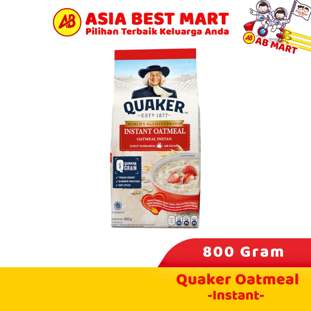 Jual Quaker Oatmeal Oat 800 Gr Instant Grain Tinggi Serat - ASIA BEST ...