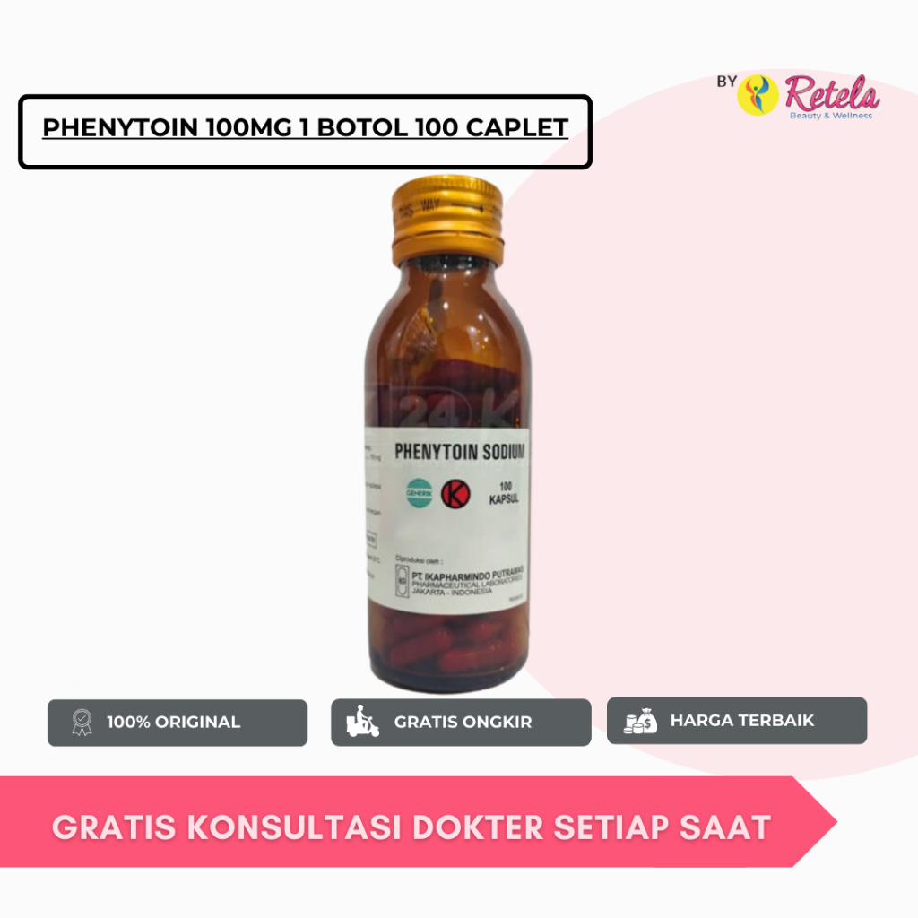 Jual PHENYTOIN 100MG 1 BOTOL 100 CAPLET (Gen-Ikapharmindo) | Shopee ...