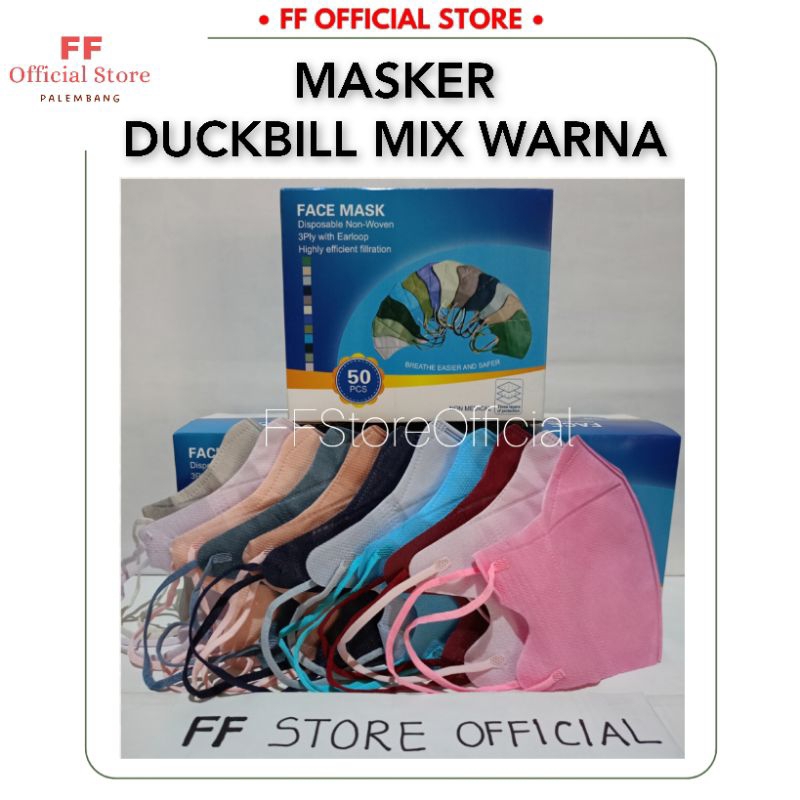 Jual (FF STORE OFFICIAL) MASKER WARNA FACEMASK BOX | Shopee Indonesia