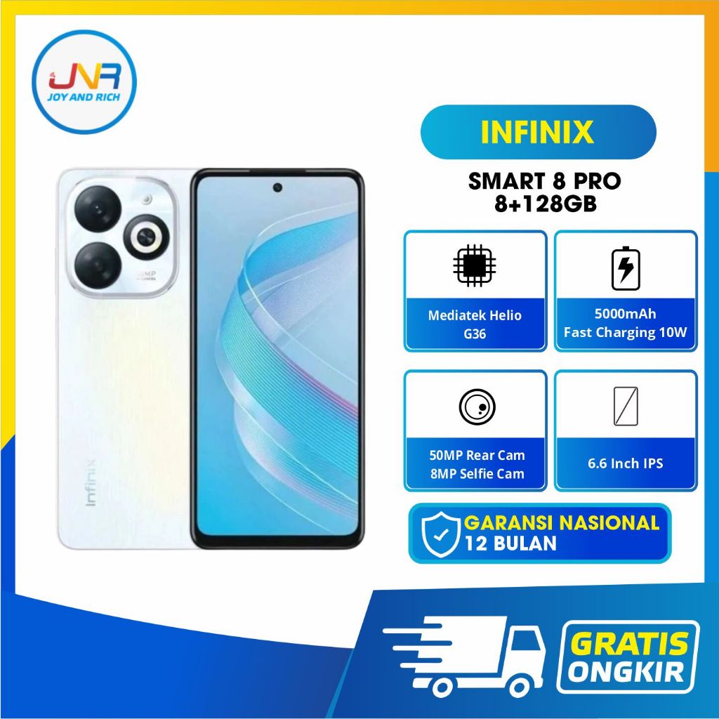 Jual Infinix Smart 8 Pro 8/128GB [+8GB Extended RAM] Garansi Resmi 1 Tahun | Shopee Indonesia