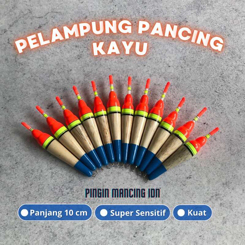 Jual Pelampung Pancing Mancing Ikan Kayu Panjang 10 cm | Shopee Indonesia