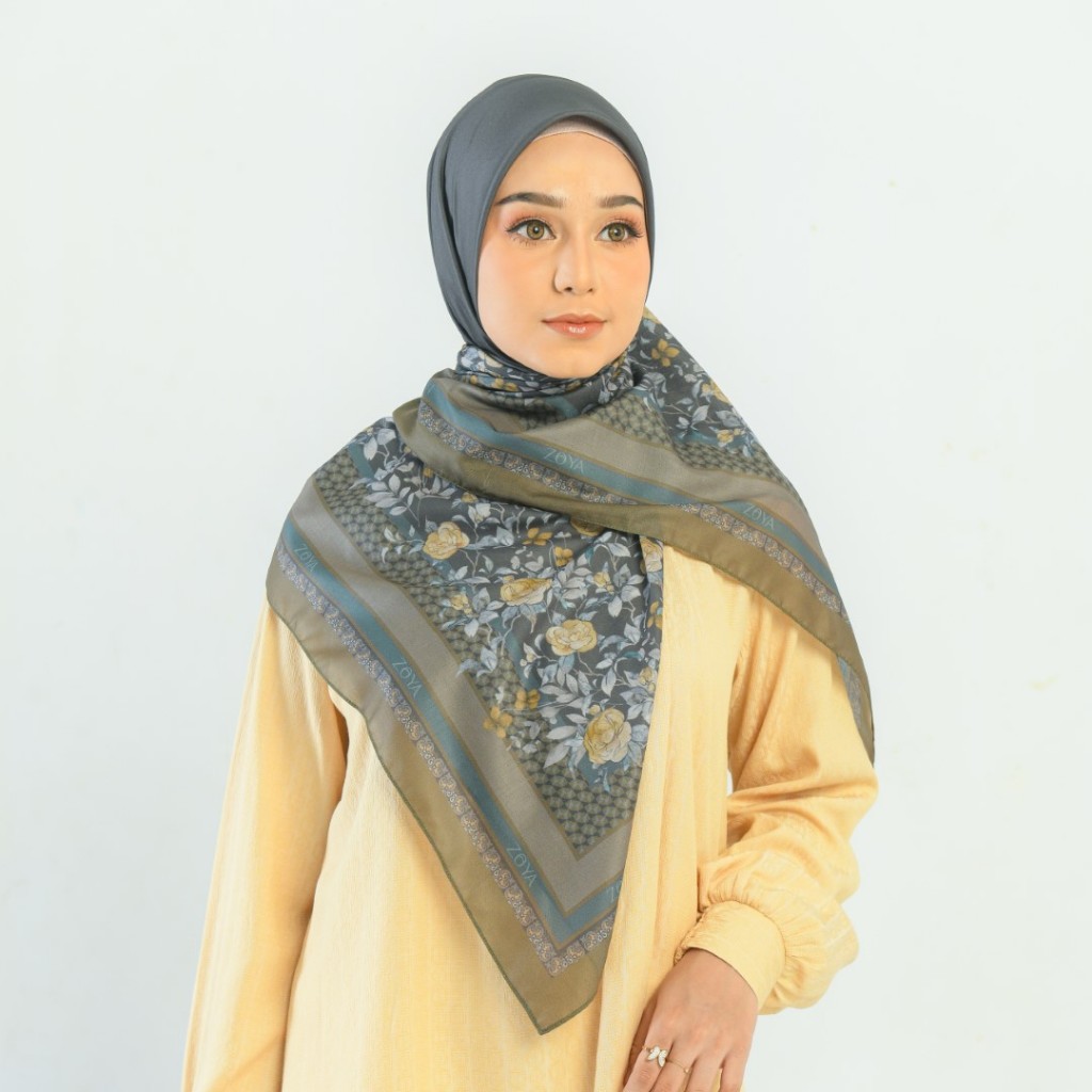 Jual [Minor Defect] Zoya VIAROSA Scarf - Kerudung Hijab Segiempat Motif - Bahan Voal - Ukuran ...
