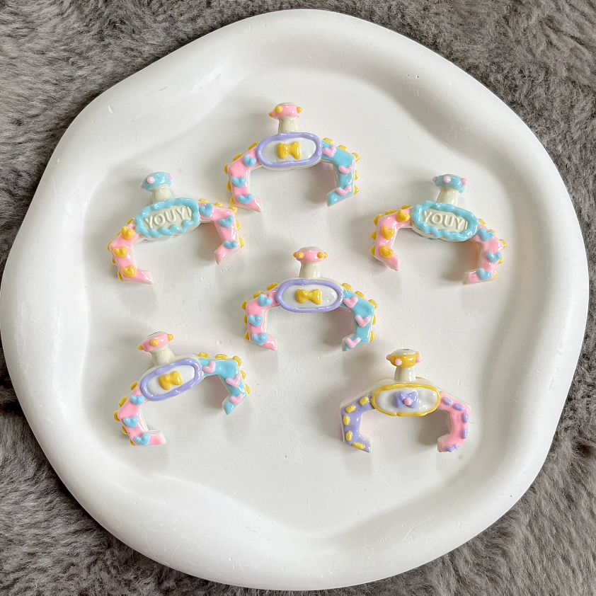 Jual Manik Mote Lukis / Handpainted Beads Doll Clip / Bulan / Lingkaran ...