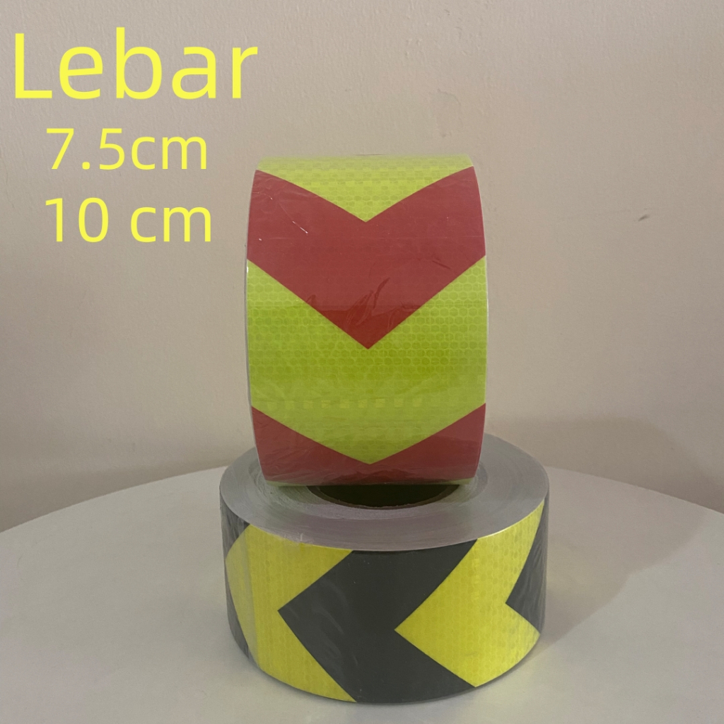 Jual Sticker Stiker Reflektive Tape - Stiker panah kuning hitam ...