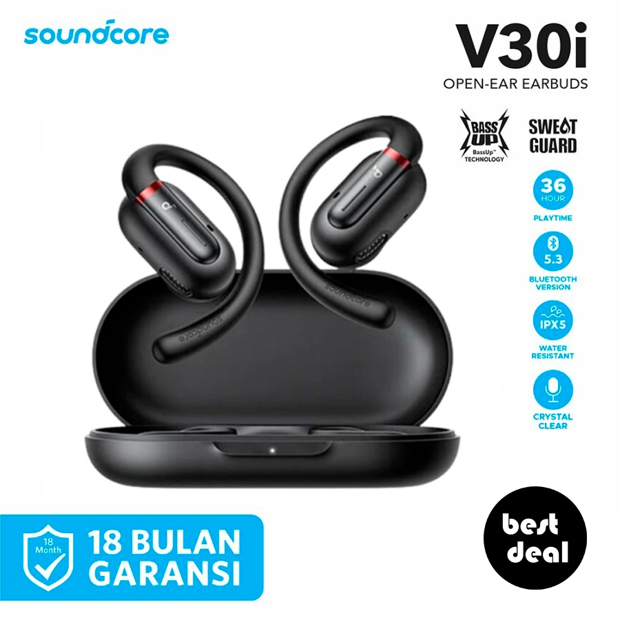 Jual Anker Soundcore V30i Open Ear Earbuds Earphone Sport TWS - A3873 ...
