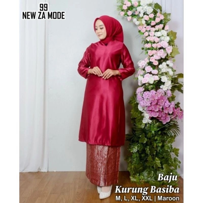 Jual SETELAN BAJU KURUNG BASIBA/BAJU KURUNG TRADISIONAL/TUNIK MELAYU ...