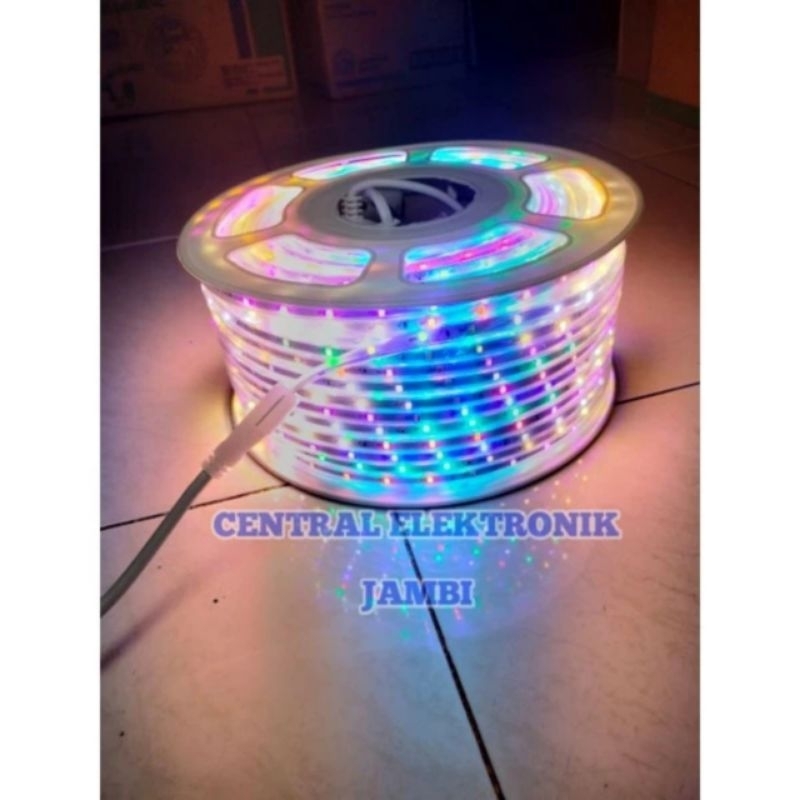Jual LAMPU LED STRIP 2835 RGB WARNA WARNI AC 220V / LAMPU SELANG RGB ...
