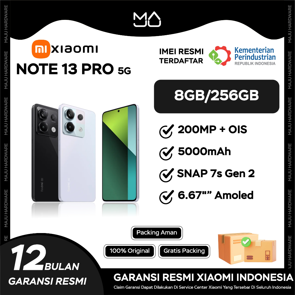 Jual Xiaomi Redmi Note 13 Pro 5G 8/256GB Garansi Resmi | Shopee Indonesia